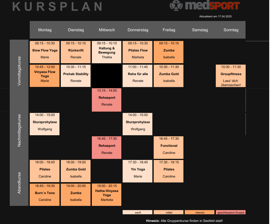 Kursplan – medSPORT